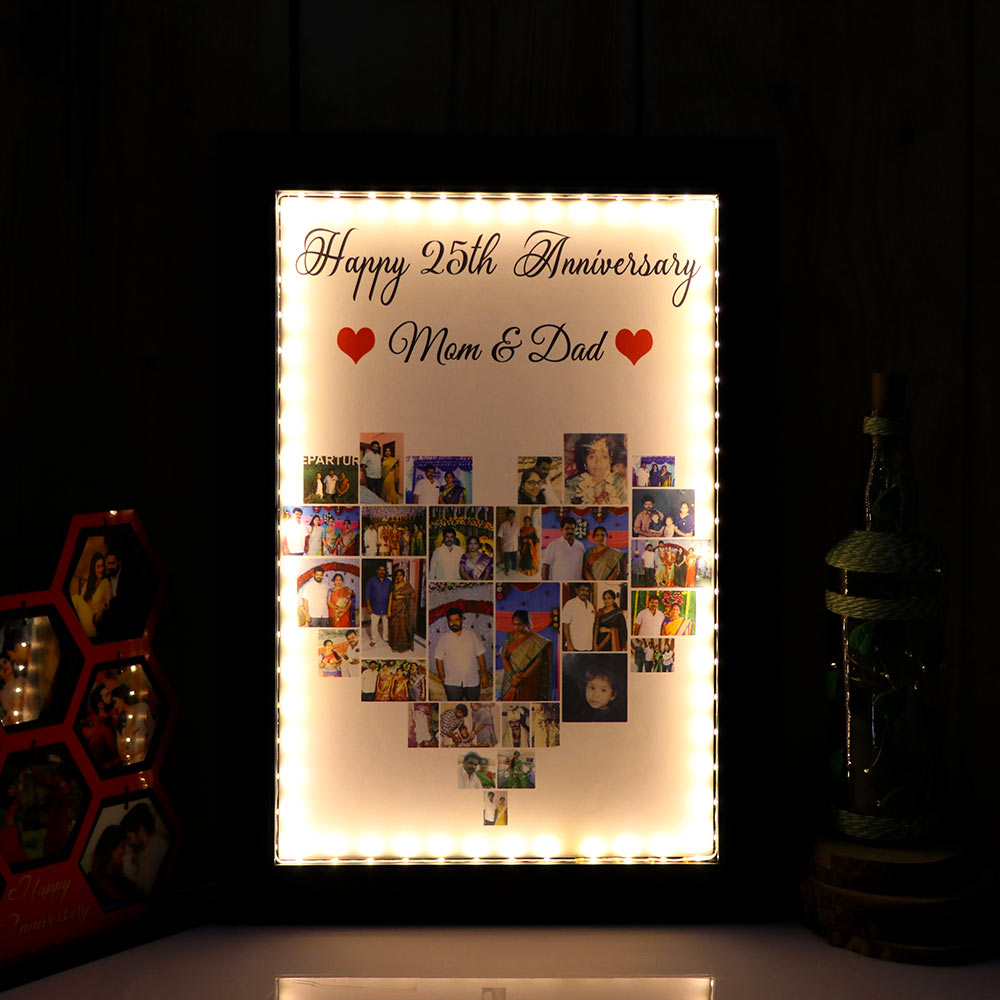 Customized Acrylic Mosaic LED Photo Frame - love craft gift