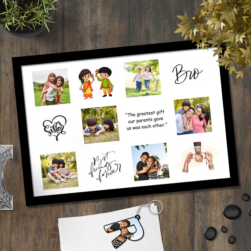 Photo Collage Frame- Bro-Sis Frame for Rakhi | Love craft Gifts - love ...