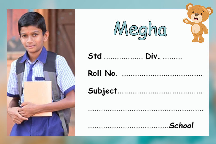 Cute Teddy Personalised Name Slip | 12x18" Sheet with 36 Labels - love ...