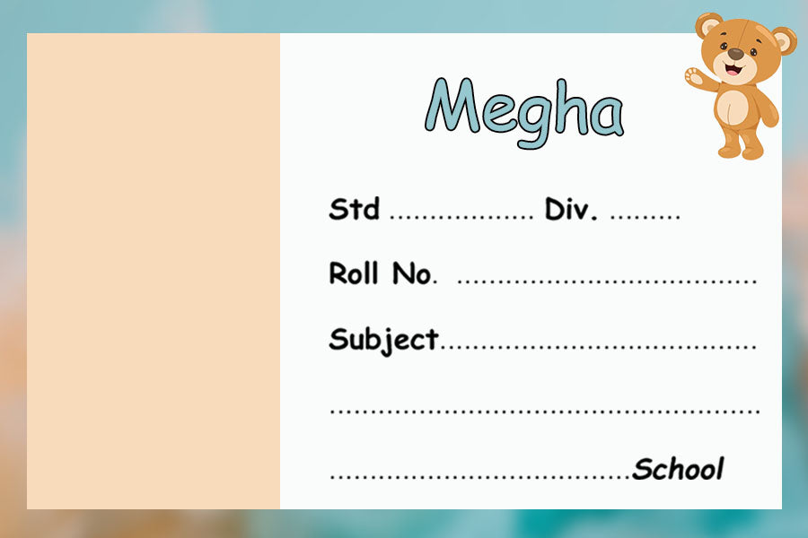 Cute Teddy Personalised Name Slip | 12x18" Sheet with 36 Labels - love ...