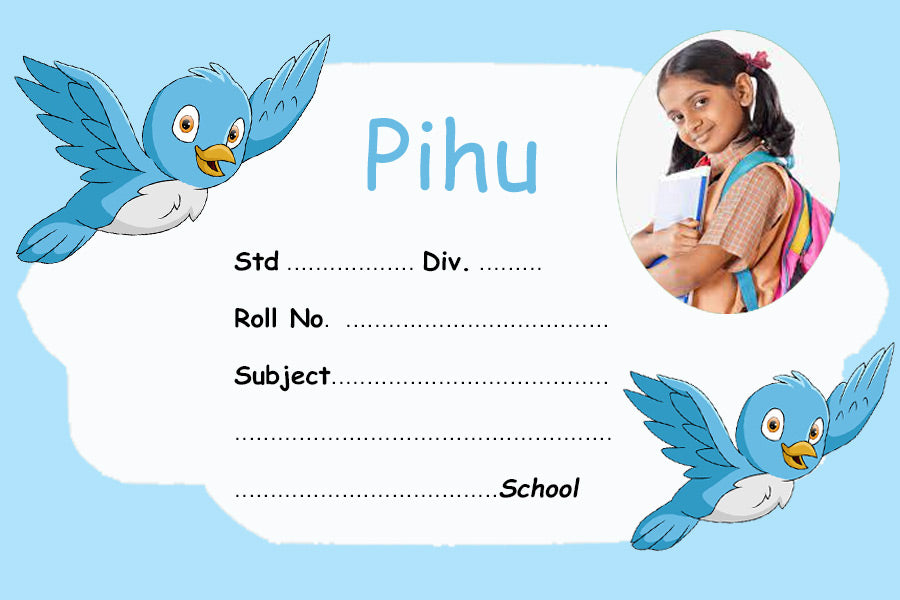 Personalized Blue Bird Name Slips | 12x18" Sheet with 36 Labels - love ...