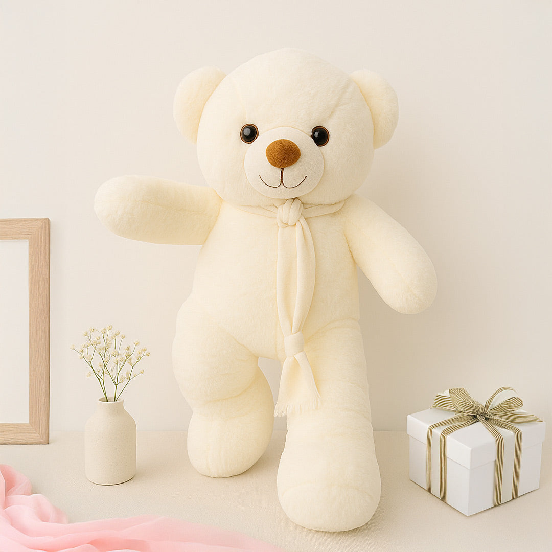 Cream Teddy Bear Plush Toy - love craft gift