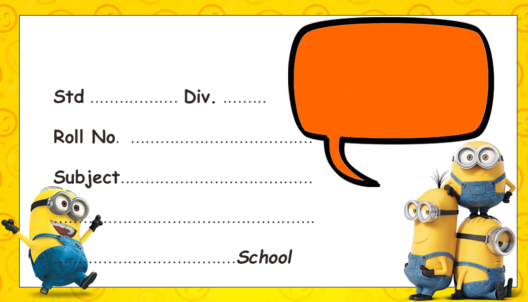 Personalized Minions Name Slips | 12x18" Sheet with 36 Labels