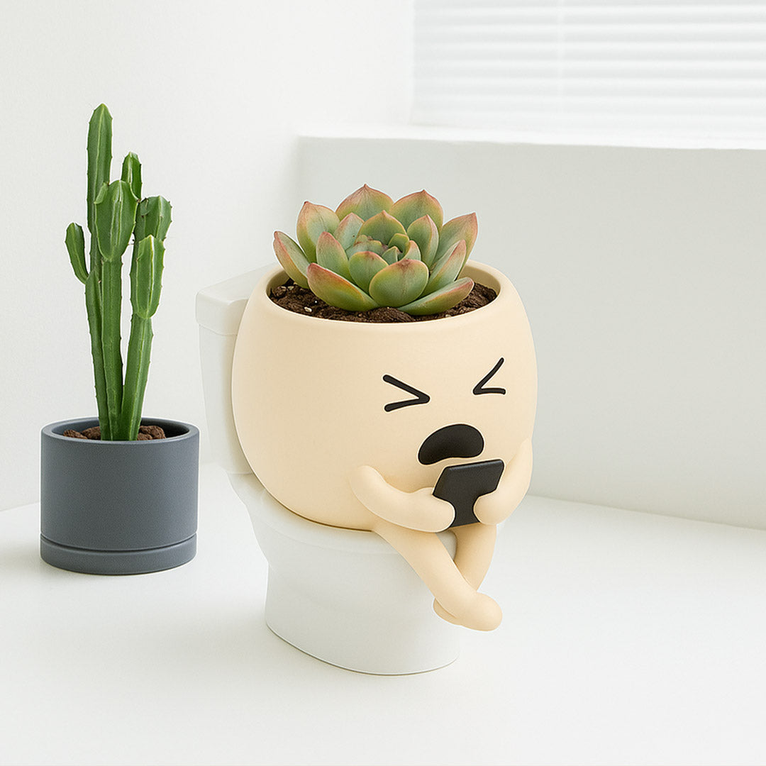 Silly Face Planter - love craft gift