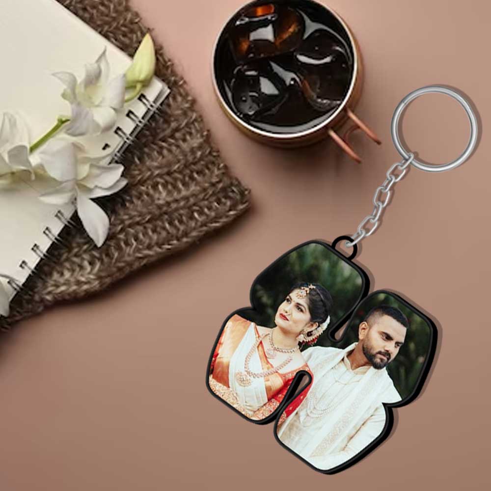 Alphabet Shape-Photo Printed Keychain | Love Craft Gifts - love craft gift