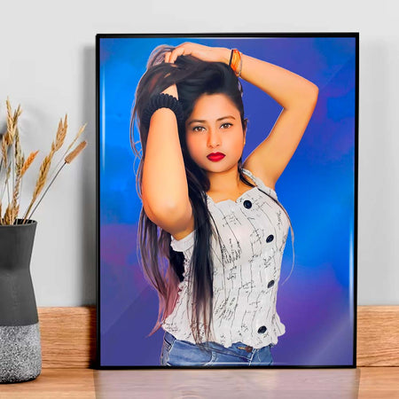 Digital Acrylic Oil Painting For Couples - love craft gift