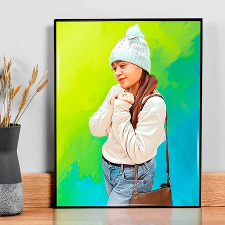 Digital Acrylic Oil Painting For Couples - love craft gift