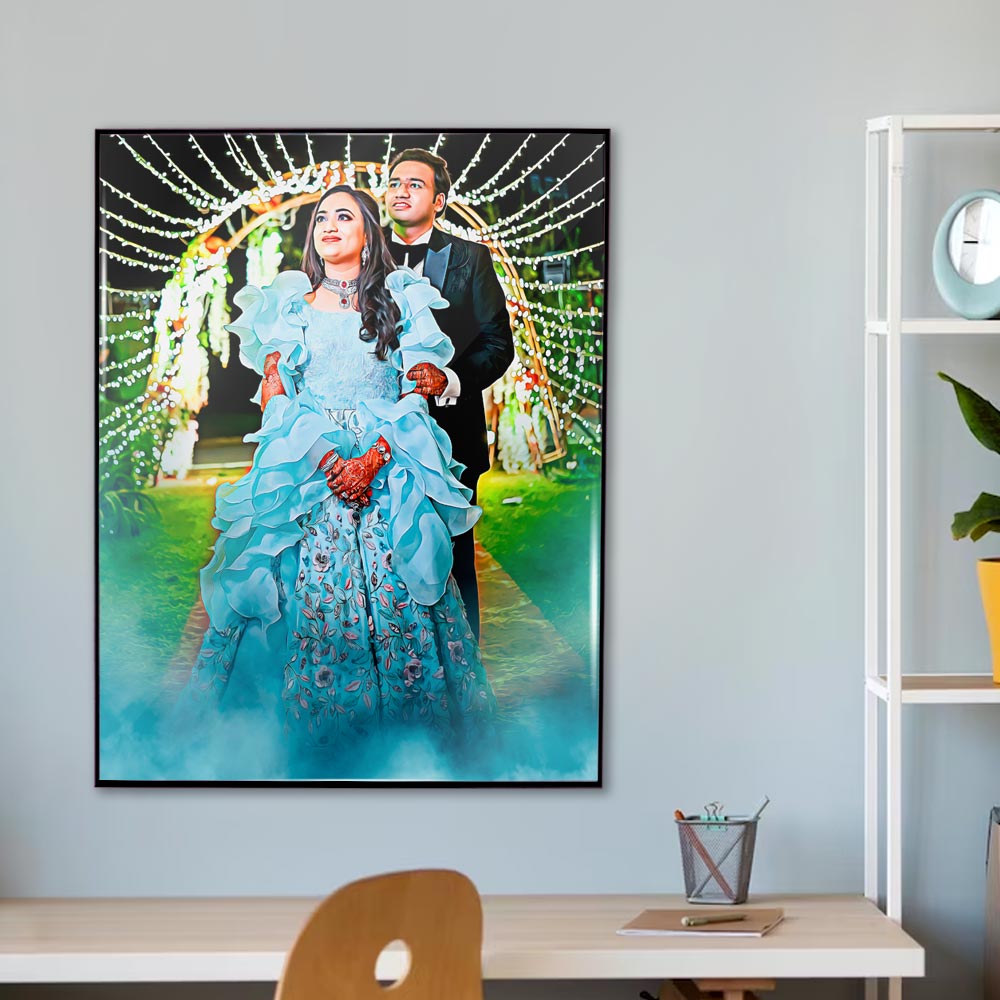 Digital Acrylic Oil Painting For Couples - love craft gift