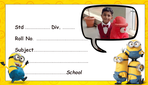 Minions Personalized Name Slips - love craft gift