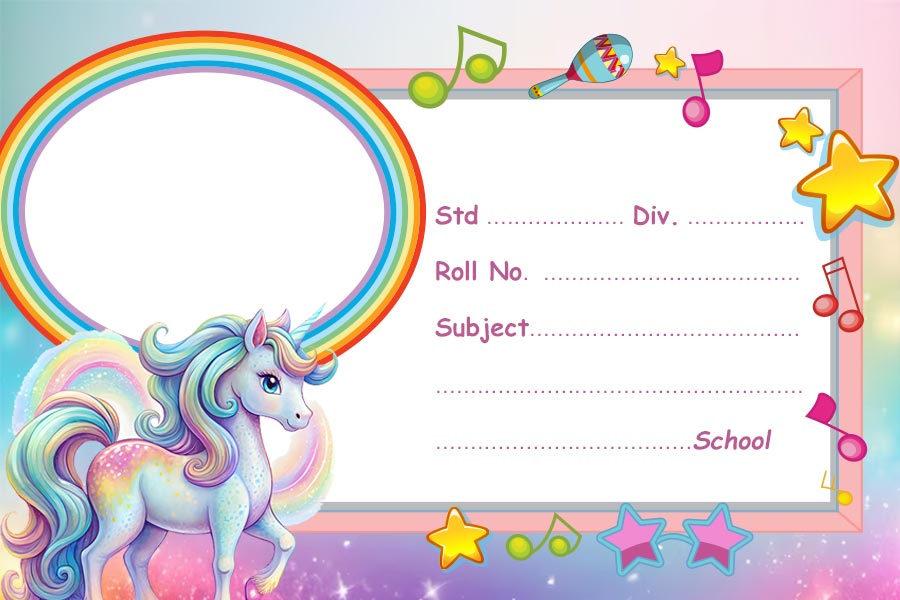 Unicorn Multicolor Personalized Name Slips - love craft gift