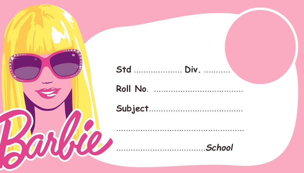 Barbie Personalized Name Slips - love craft gift