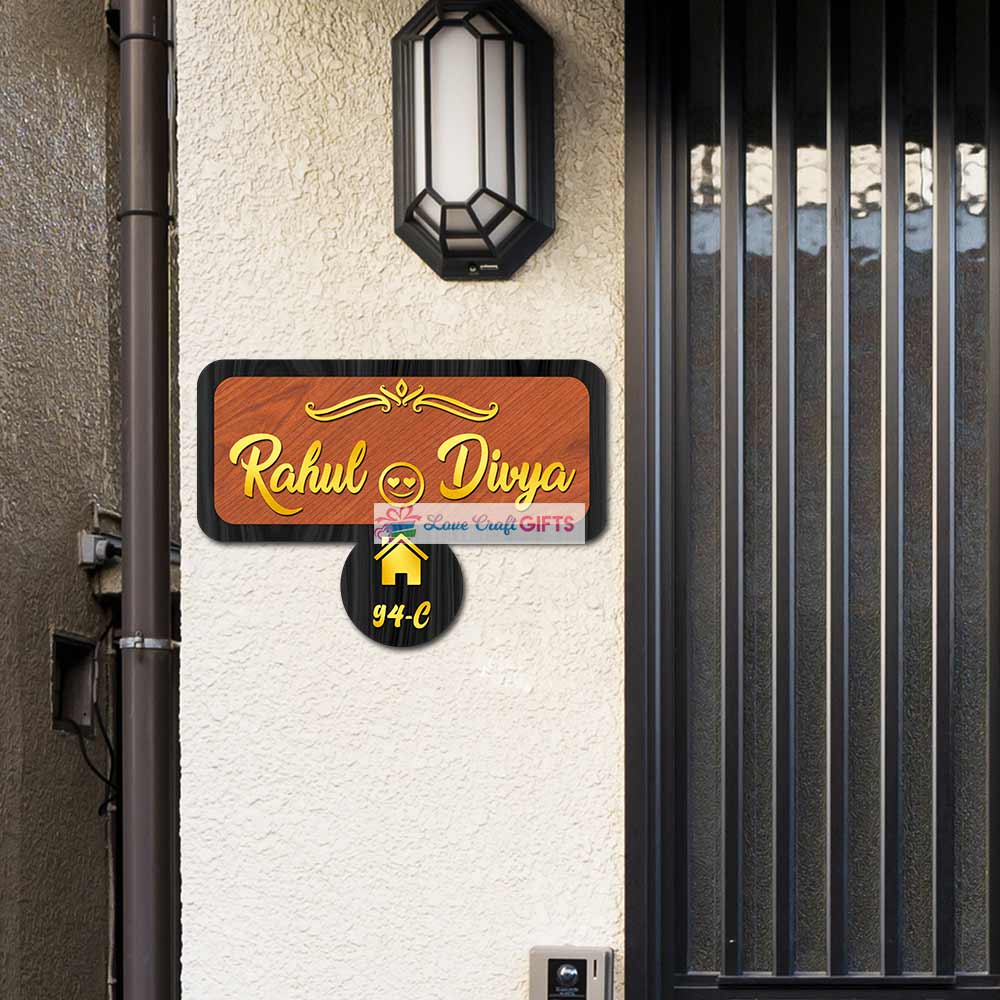 Classic Wooden Home Name Plates - love craft gift