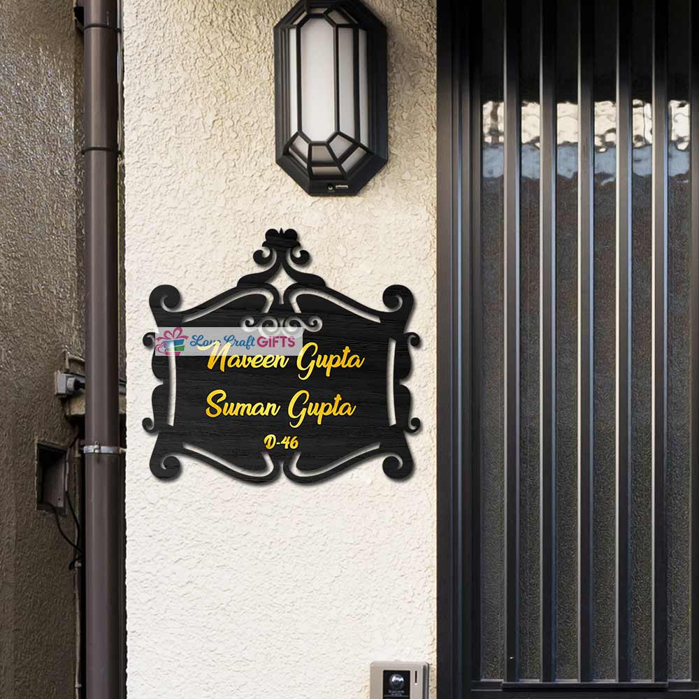 Personalized Wooden Home Name Plates - love craft gift