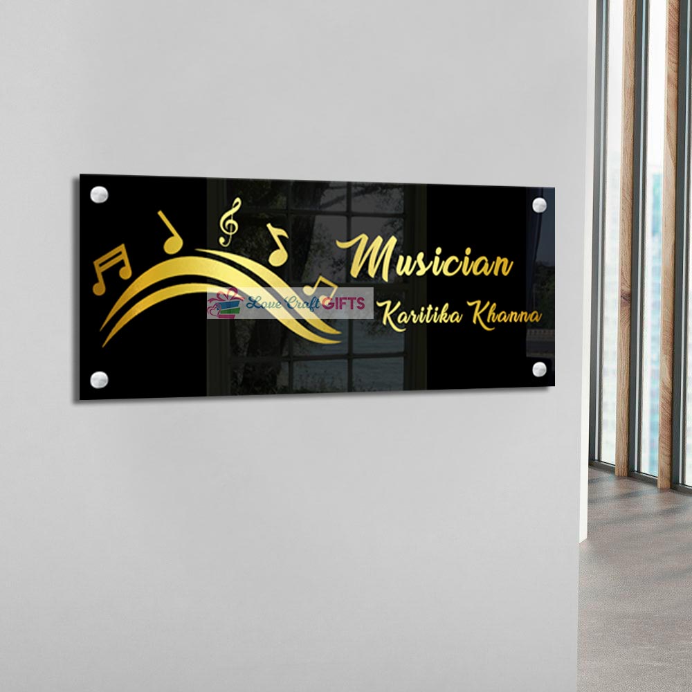 Special Music Acrylic Home Name Plates - love craft gift