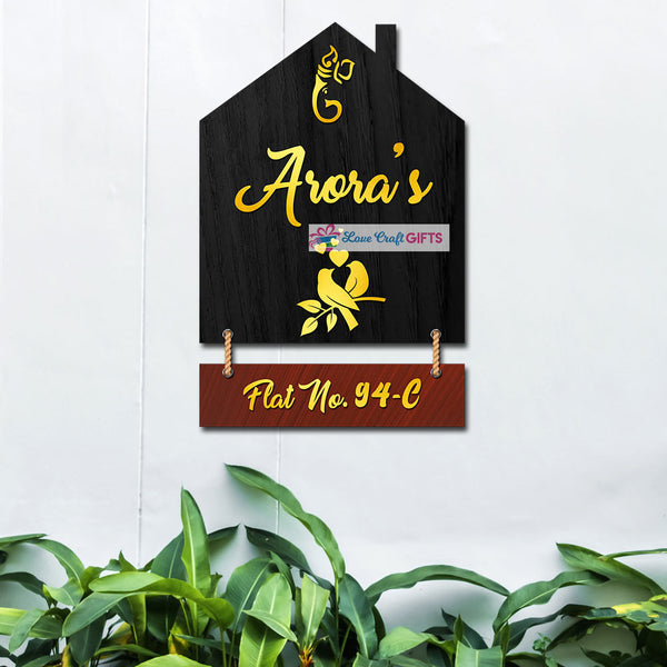Best Personalized Wooden Home Name Plates - love craft gift