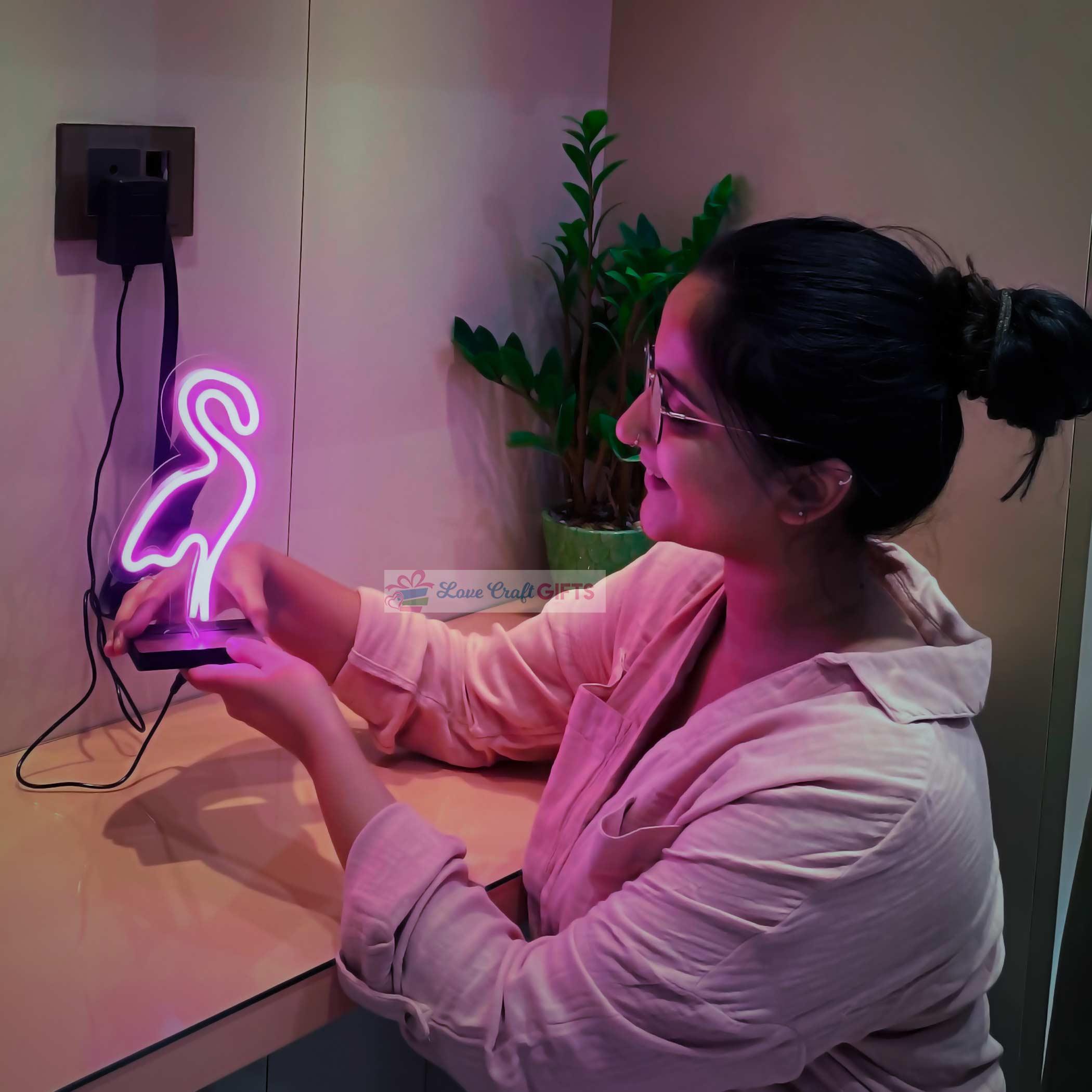 Neon Flamingo Led Table Lamp