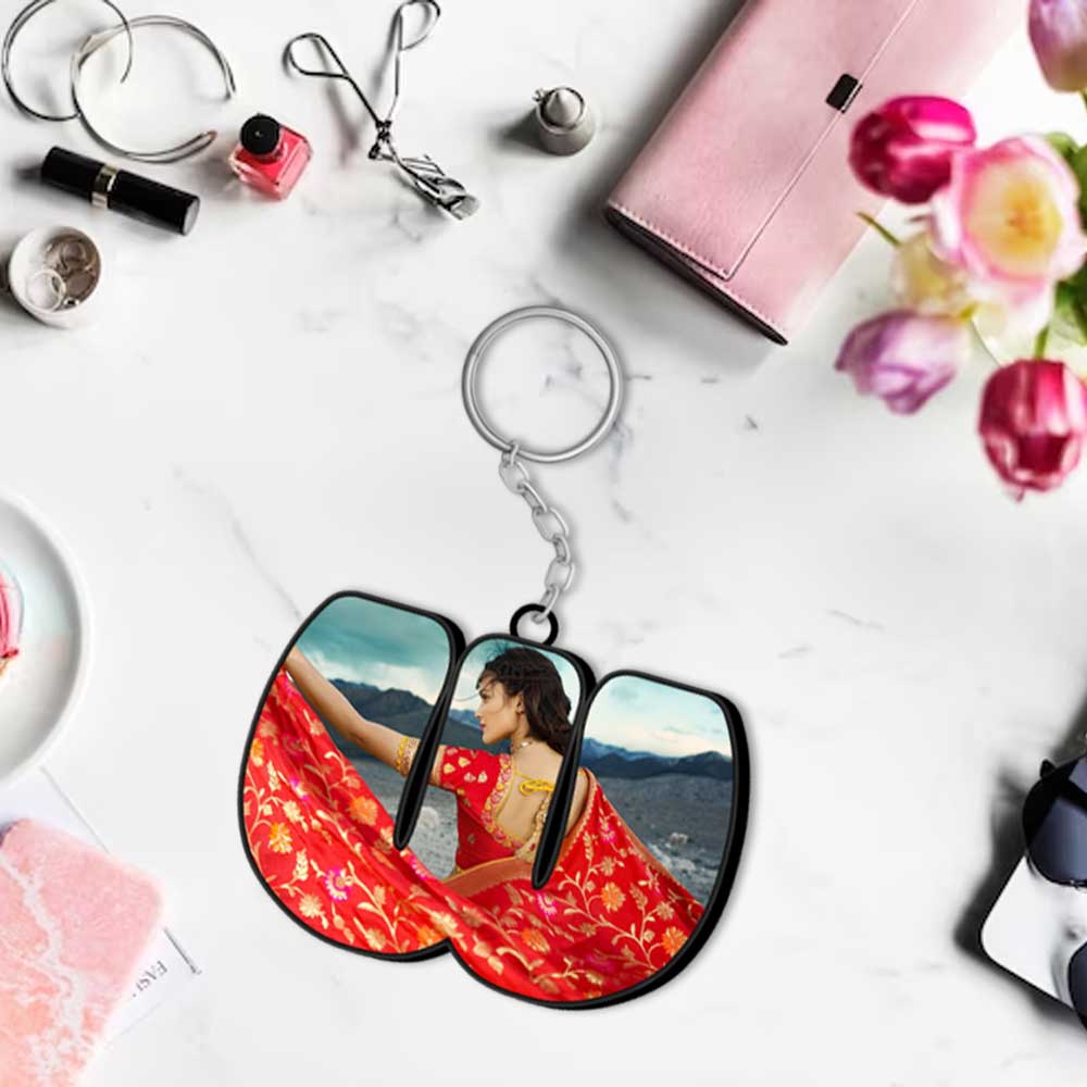 Alphabet Shape-Photo Printed Keychain | Love Craft Gifts - love craft gift
