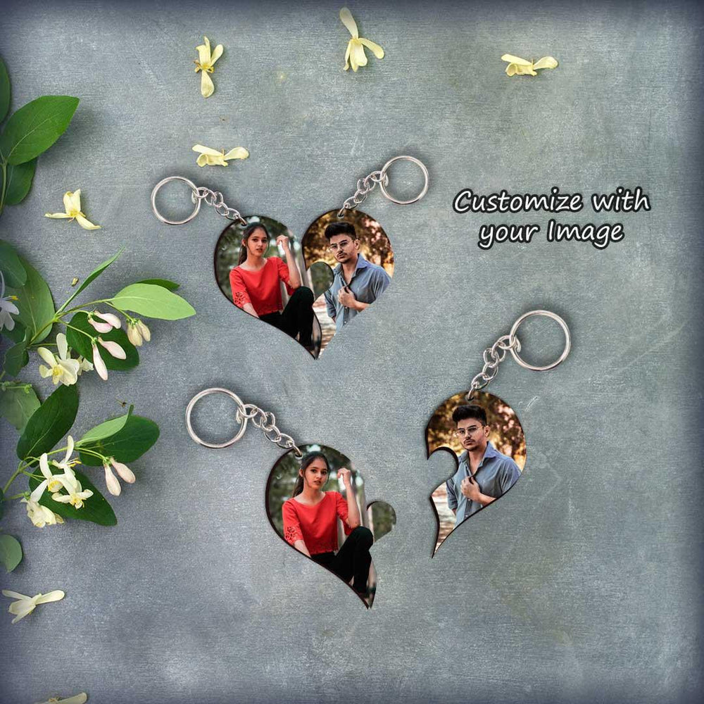 Couple Heart Puzzle Keychain | Love craft Gifts - love craft gift